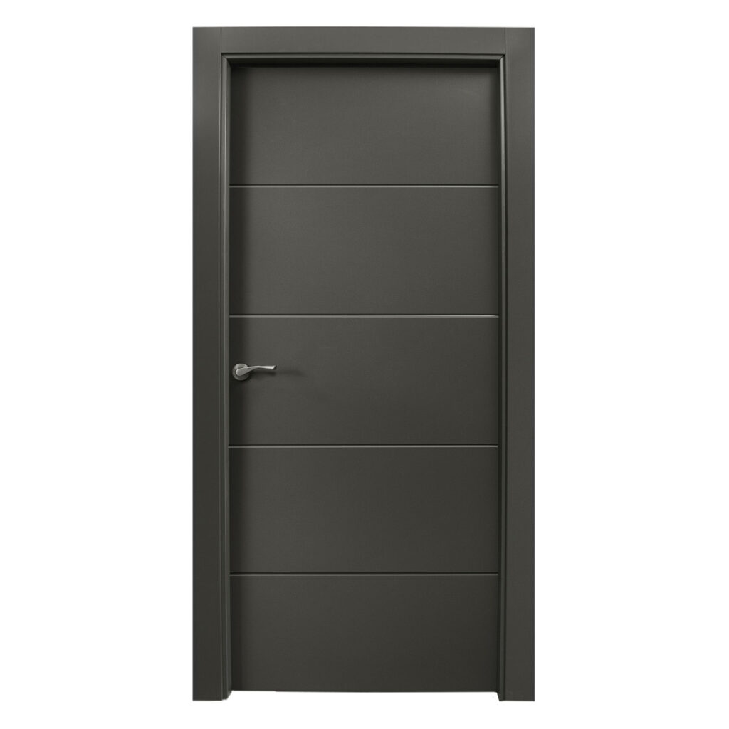 Puerta de Interior Bruselas Plus Color Gris oscuro Maciza | Bricomoraleja