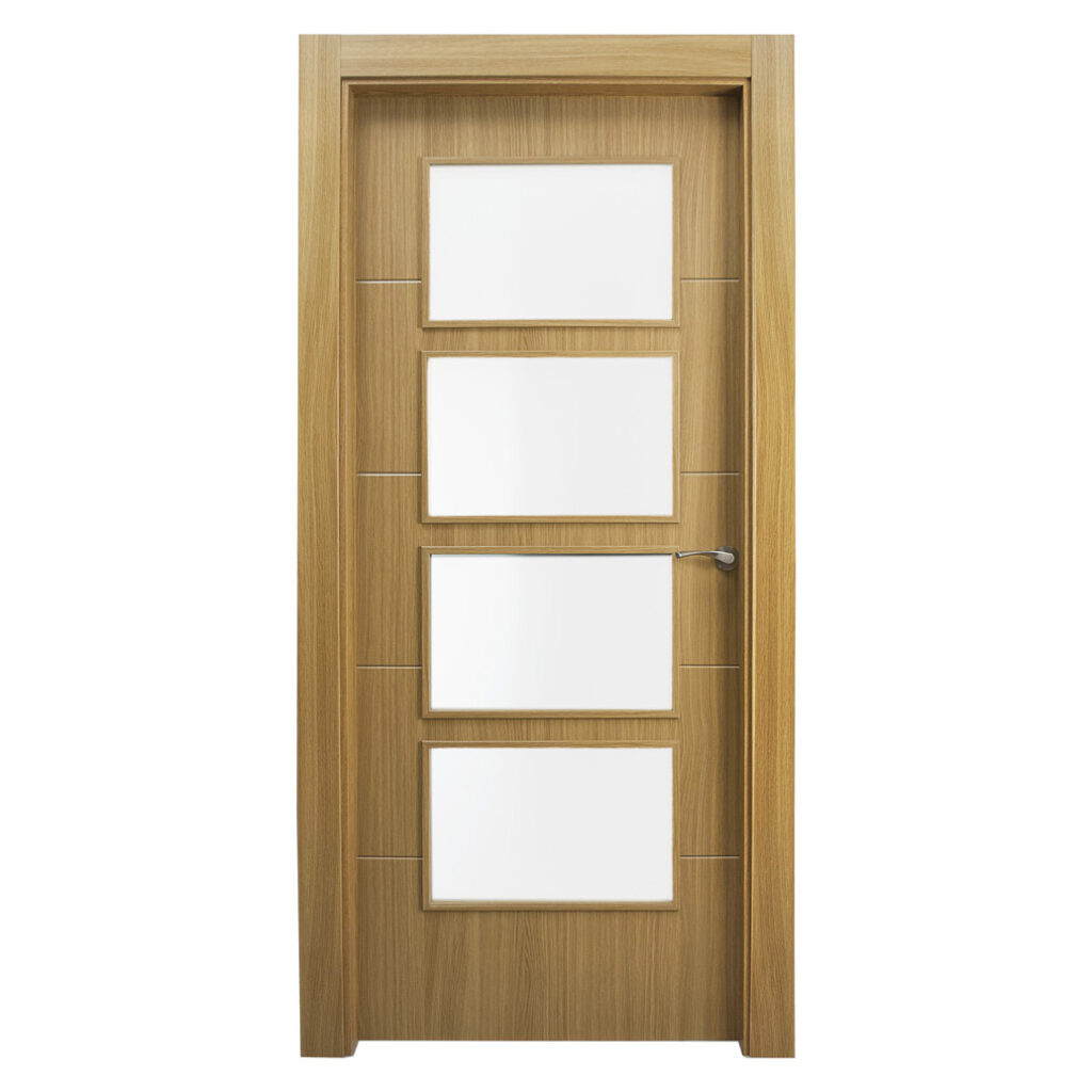 Puerta de Interior Bruselas Plus Color Roble americano Maciza ...
